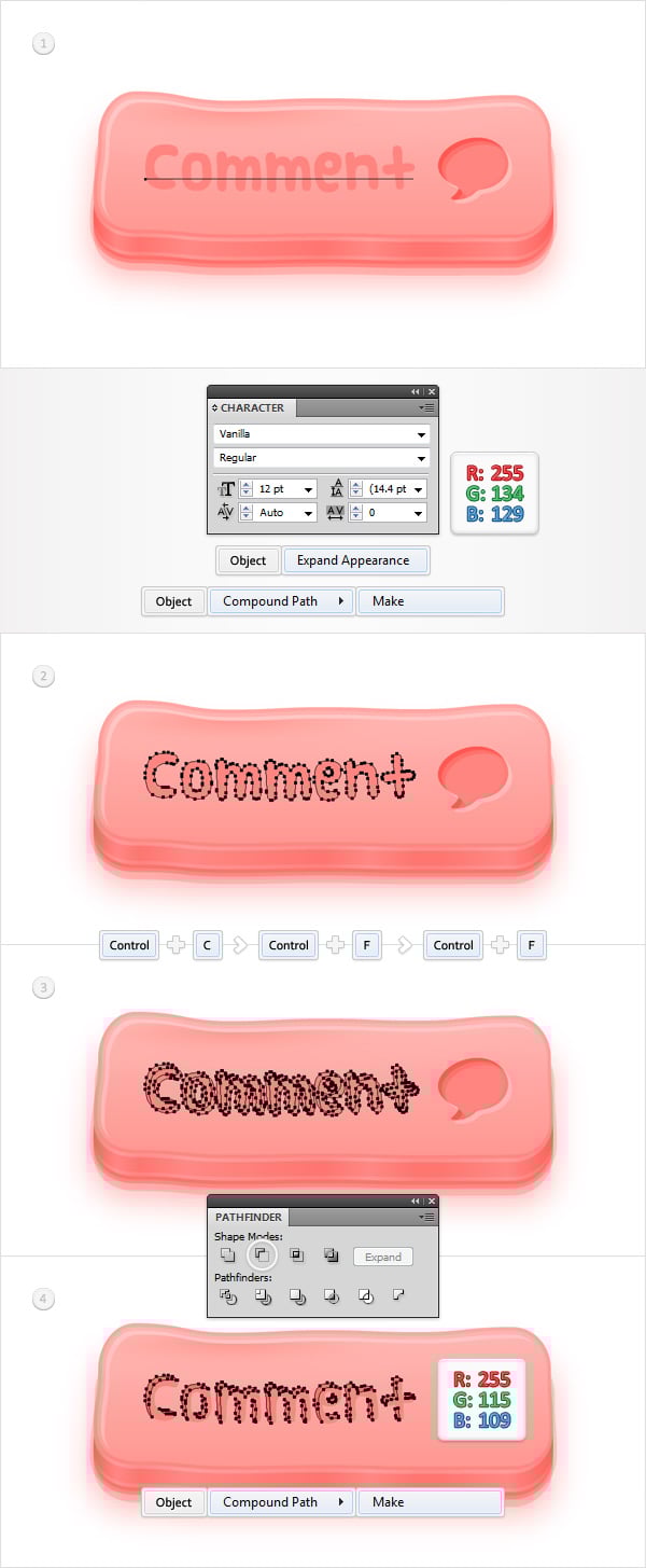 Quick Tip: How to Create a Set of Bubble Gum Buttons in Illustrator ...