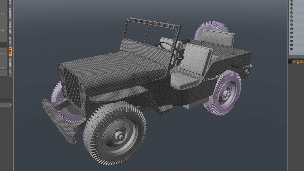 UV Mapping a High Poly World War II Willys Jeep in Modo - Part 4 ...