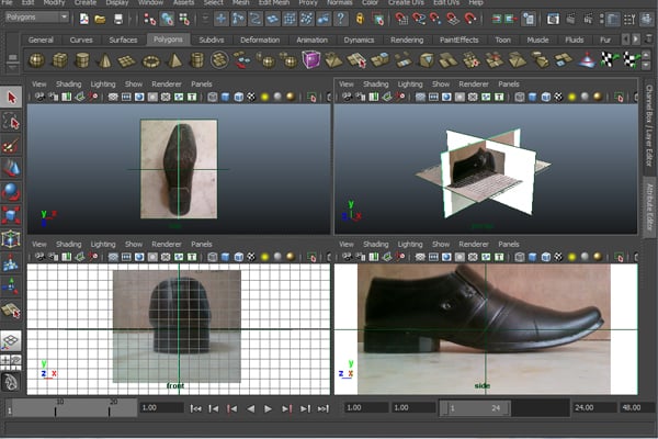 Model, UVMap, Texture, Light and Render Leather Shoes in Maya - Part 1 ...