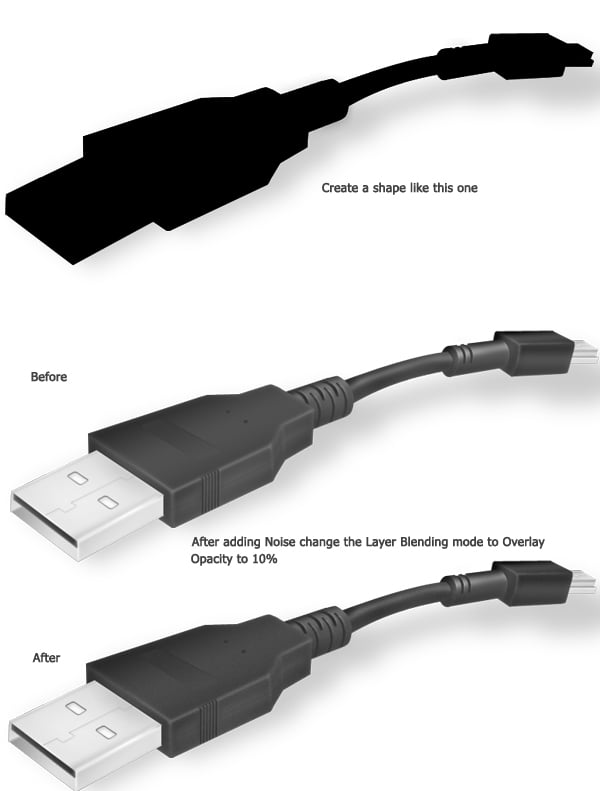 Create a Photo Realistic USB Cable in Photoshop | Envato Tuts+