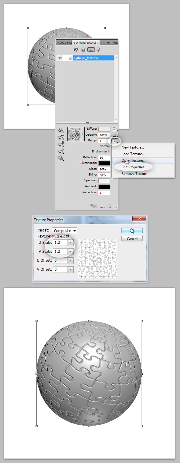 Create a Spherical 3D Puzzle With Photoshop | Envato Tuts+