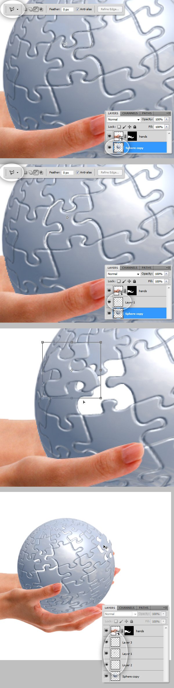 Create a Spherical 3D Puzzle With Photoshop | Envato Tuts+