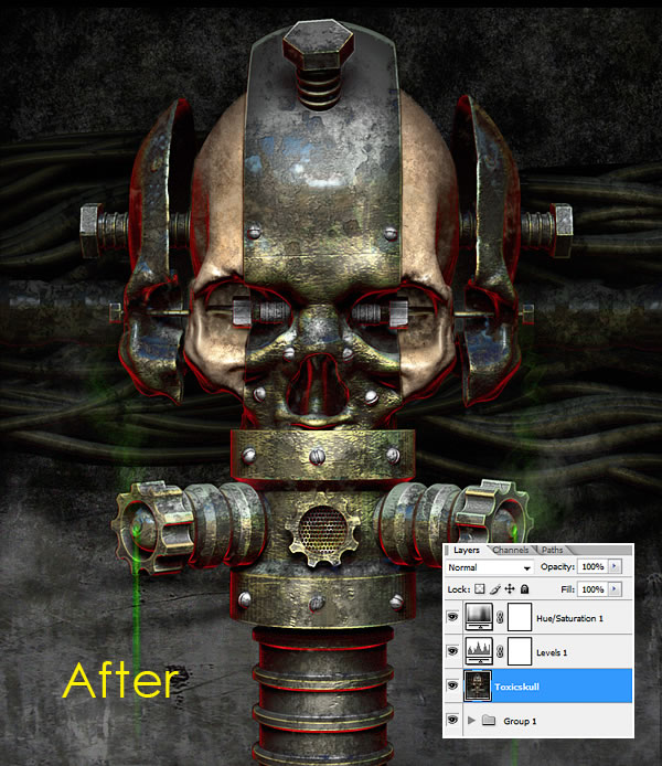 Create a Rusty and Worn Metallic Textured Skull Using 3D Renders ...