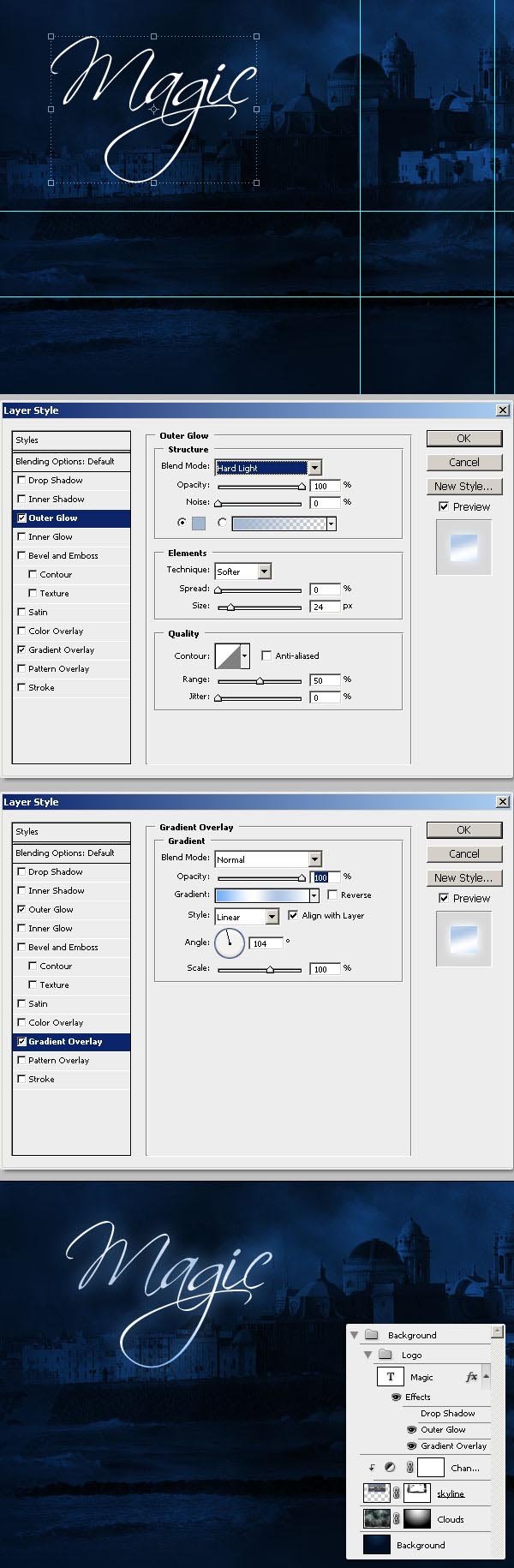 Create a Magic Night Themed Web Design from Scratch in Photoshop ...