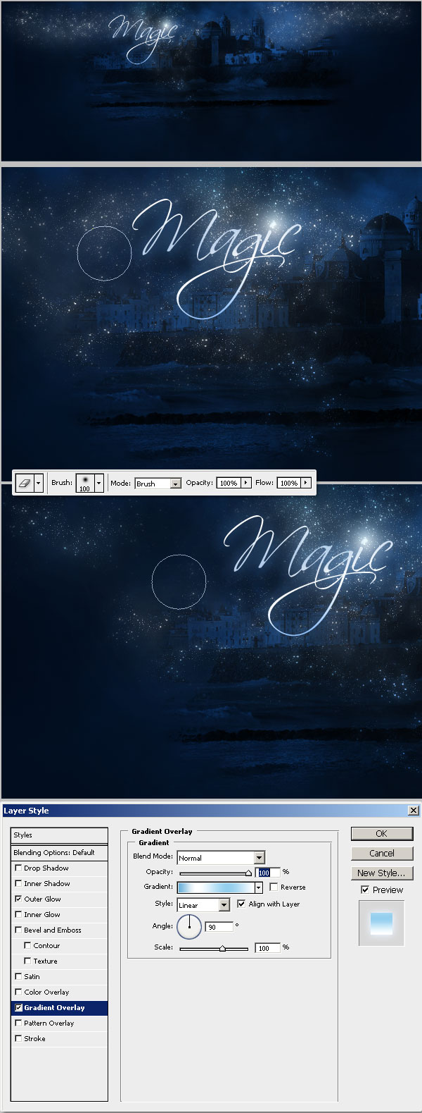 Create a Magic Night Themed Web Design from Scratch in Photoshop ...