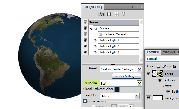 Create a Shiny Earth with Photoshop 3D Layers | Envato Tuts+
