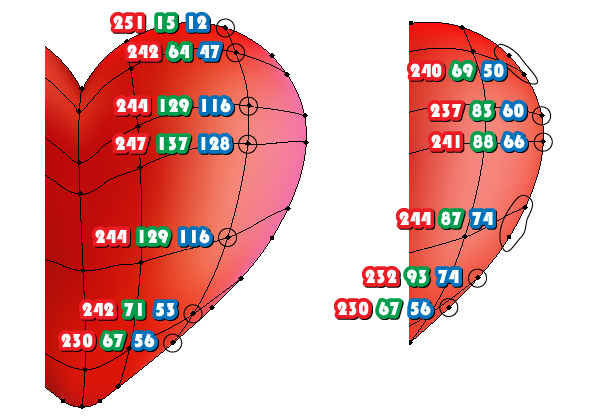 How to Create a Set of Heart Icons in Adobe Illustrator With the Mesh ...