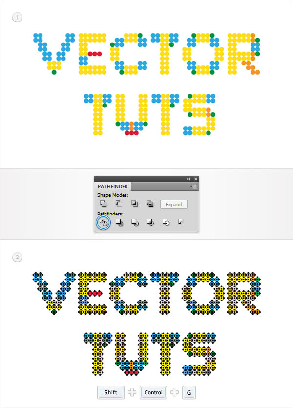 Create a Mosaic, BBC Inspired, Text Art Effect in Adobe Illustrator ...