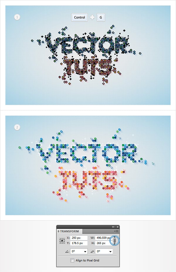 Create a Mosaic, BBC Inspired, Text Art Effect in Adobe Illustrator ...