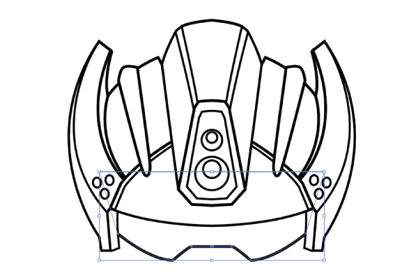 Create a Futuristic Robot Helmet in a Line Art Style in Adobe ...
