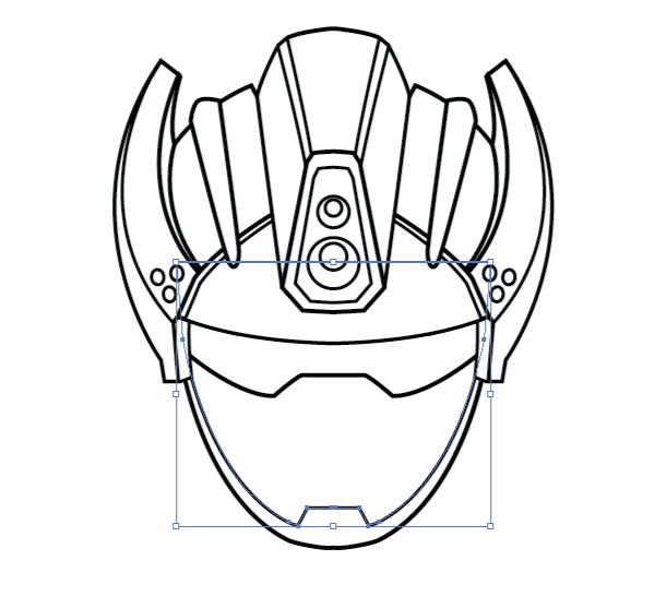 Create a Futuristic Robot Helmet in a Line Art Style in Adobe ...