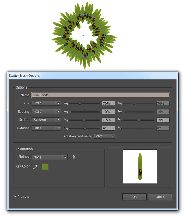 Create a Sliced Kiwi Fruit With Only One Shape in Adobe Illustrator ...