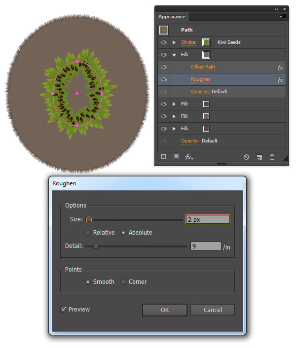 Create a Sliced Kiwi Fruit With Only One Shape in Adobe Illustrator ...