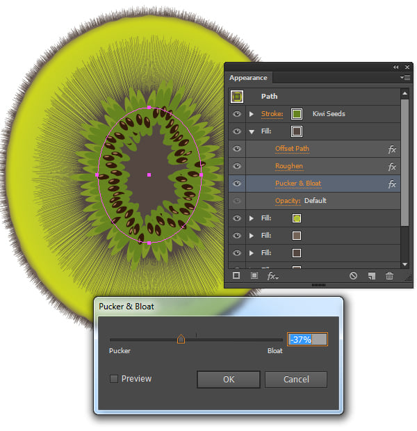 Create a Sliced Kiwi Fruit With Only One Shape in Adobe Illustrator ...