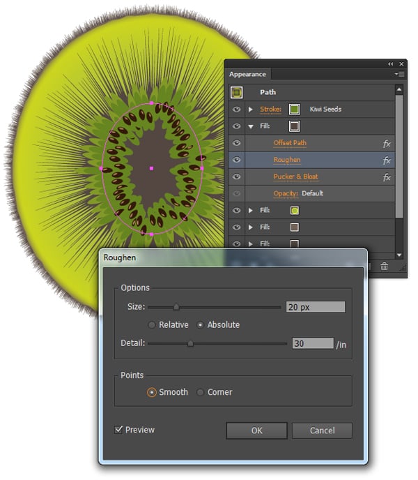 Create a Sliced Kiwi Fruit With Only One Shape in Adobe Illustrator ...