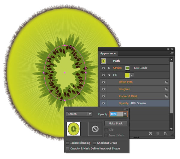 Create a Sliced Kiwi Fruit With Only One Shape in Adobe Illustrator ...
