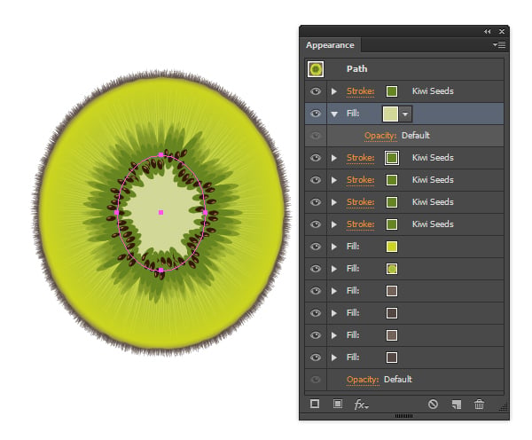 Create a Sliced Kiwi Fruit With Only One Shape in Adobe Illustrator ...