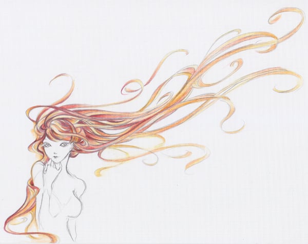 How to Draw a Long-Haired Character Portrait With Color Pencils ...