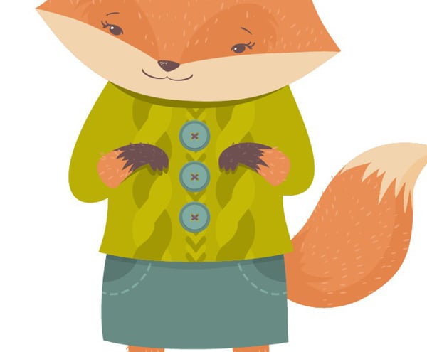How to Create a Flat, Subtle Textured Fox in Adobe Illustrator | Envato ...