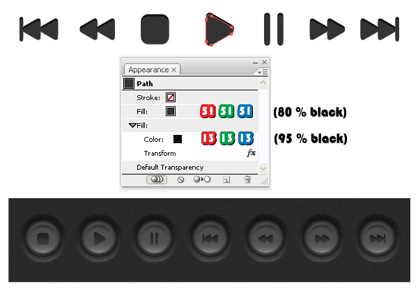 Quick Tip: Create a Set of Embossed Player Buttons | Envato Tuts+