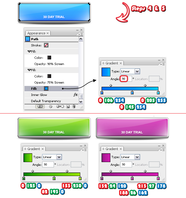 Quick Tip: Create Bright Web Buttons using the 3D Options in ...