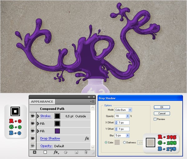Create a Jar Illustration and Splashy, Purple Text Effect | Envato Tuts+