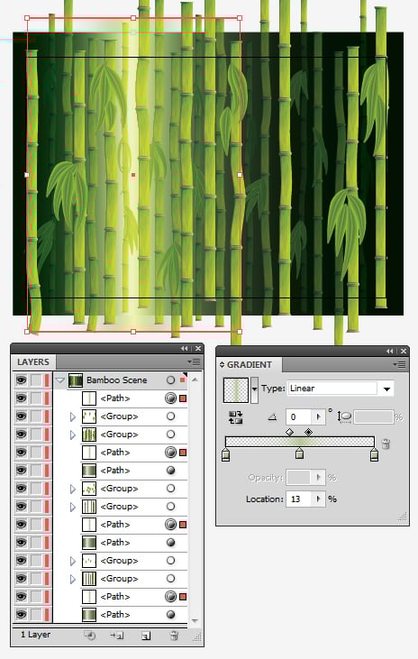 Create a Vector Bamboo Forest With Blends, Brushes, and Profiles ...