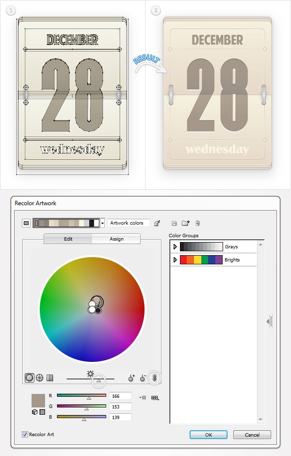 Create a Vector, Daily Flip Calendar | Envato Tuts+