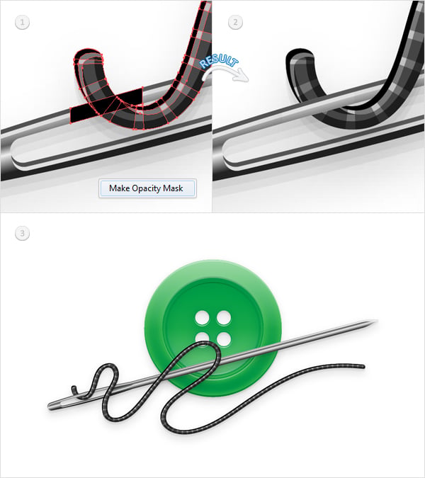 How to Create a Detailed Button and Needle Illustration | Envato Tuts+