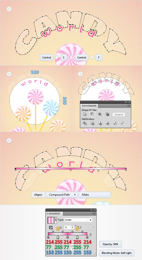 Use Warp Effects to Create a Pastel Colored Candies Illustration ...