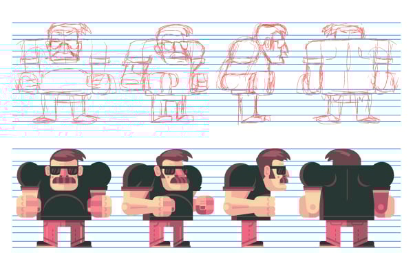 How to Design and Vector a Set of Character Poses for a Video Game ...