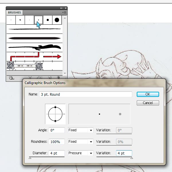 How to Use Brushes in Adobe Illustrator to Ink a Sketch | Envato Tuts+