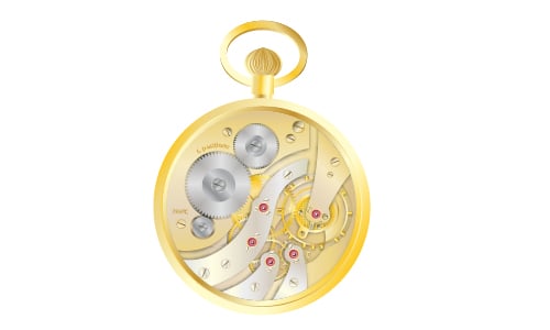 Draw a Glowing, Vector Pocket Watch - Front and Back | Envato Tuts+