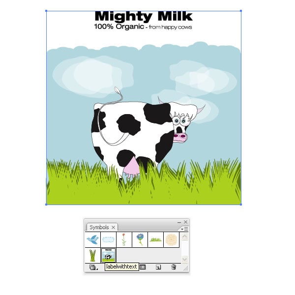 Create a Milk Bottle with a Funny Cow Label | Envato Tuts+