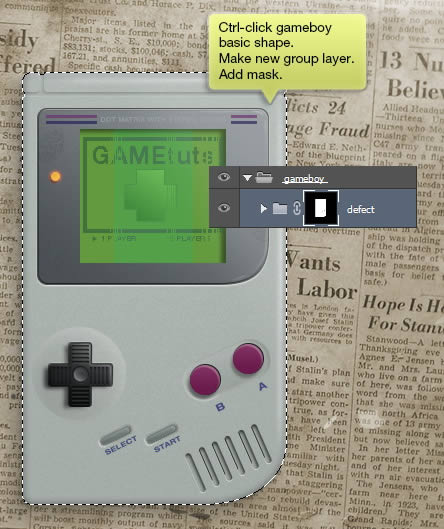 Draw a Retro Gameboy From Scratch in Photoshop